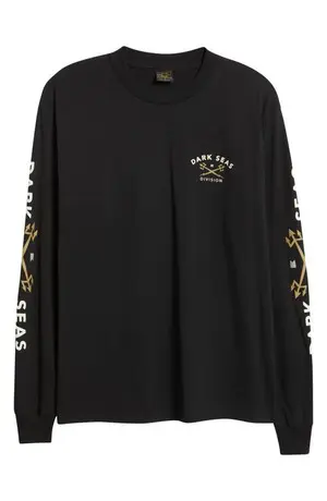 DARK SEAS Headmaster V3 Long Sleeve Graphic T-shirt - Black