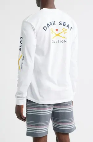 DARK SEAS Headmaster V3 Long Sleeve Graphic T-shirt - White