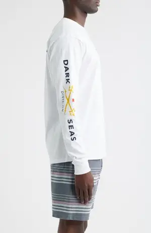 DARK SEAS Headmaster V3 Long Sleeve Graphic T-shirt - White