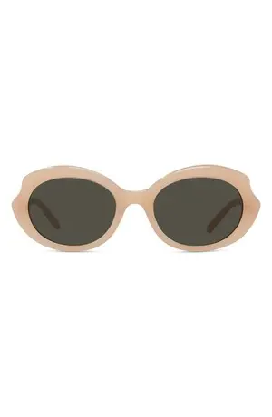 Loewe Thin Mini Oval Sunglasses - Shiny Pink/brown