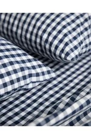 PETITE PLUME Signature Collection Gingham Sheet Set - Navy
