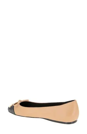 Bcbgmaxazria Hartly Cap Toe Ballet Flat - Tan/ Black