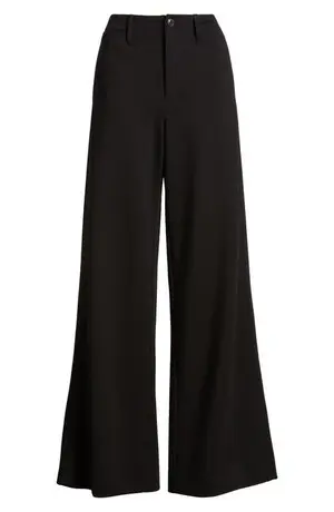 Rag & Bone Sofie High-waist Ponte Knit Wide Leg Pants - Black