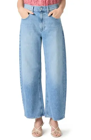 Paige High-waist Ankle Barrel Leg Jeans - Ferrera