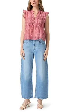 Paige High-waist Ankle Barrel Leg Jeans