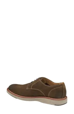 Johnston & Murphy Upton Plain Toe Derby - Dk Brown Nubuck