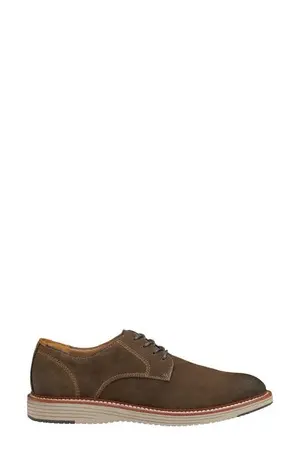 Johnston & Murphy Upton Plain Toe Derby - Dk Brown Nubuck