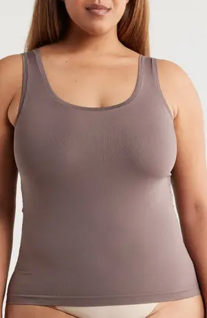 Nordstrom Seamless Layering Tank - Grey Plum
