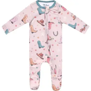 COPPER PEARL Fitted Zip One-piece Footie Pajamas - Cheyenne