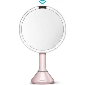 SIMPLEHUMAN 8-inch Sensor Rechargeable Tabletop Mirror Pink