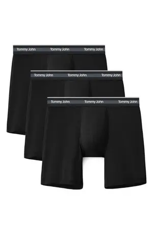 Tommy John 3-pack Comfort Micro 6-inch Boxer Briefs - Black