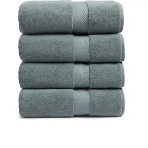 Nordstrom Organic Hydrocotton Set Of 4 Bath Towels $140 Value - Green Balsam