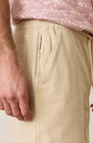 Marine Layer Saturday 6-inch Drawstring Beach Shorts - Sand