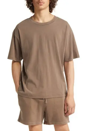 ELWOOD Core Oversize Organic Cotton Jersey T-shirt - Brown