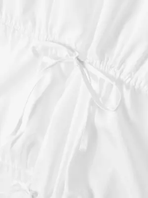 Alaïa Gathered Cotton-poplin Mini Dress - White