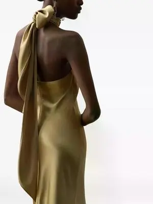 Ralph Lauren Satin Halterneck Gown