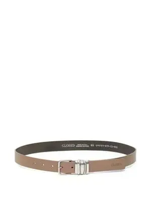 Closed Leather Belt - Neutrals