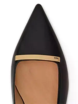 TOD'S Leather Flat Pumps - Black