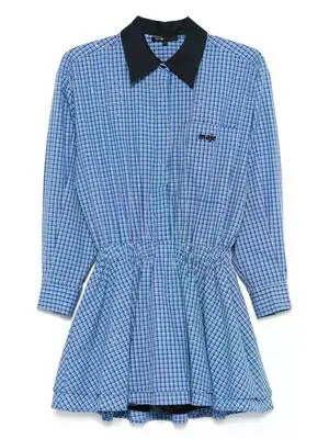 Maje Rhinestone-embellished Checked Mini Dress