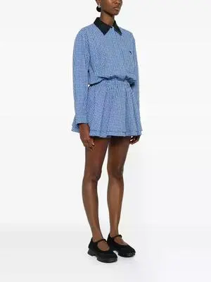 Maje Rhinestone-embellished Checked Mini Dress