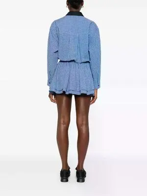 Maje Rhinestone-embellished Checked Mini Dress