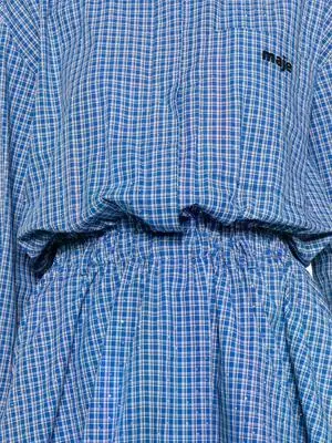 Maje Rhinestone-embellished Checked Mini Dress