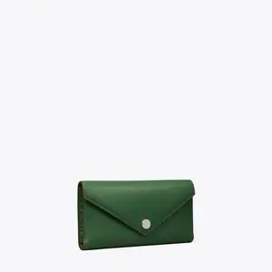 Tory Burch Pebble Envelope Long Wallet - Dark Kale