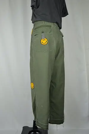 Rank & Sugar Vintage Smiley Army Pants