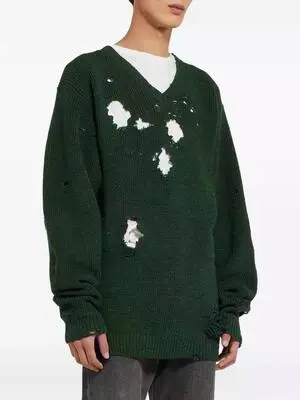 Vetements Distressed-effect Wool Sweater