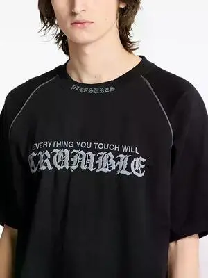 PLEASURES Crumble Heavyweight T-shirt - Black