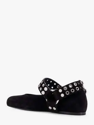 Alaïa Suede Biker Flat - Black