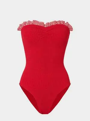 Hunza G Dolly Swimsuit Red Gingham