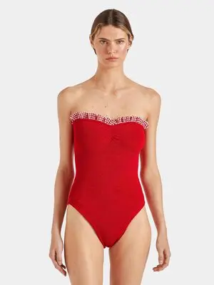 Hunza G Dolly Swimsuit - Red Gingham