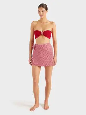 Hunza G Gingham Seersucker Short Sarong
