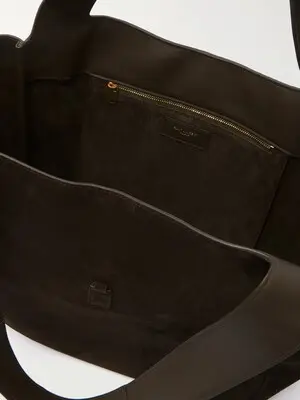 Saint Laurent Le 5 À 7 Bea Suede Tote - Green