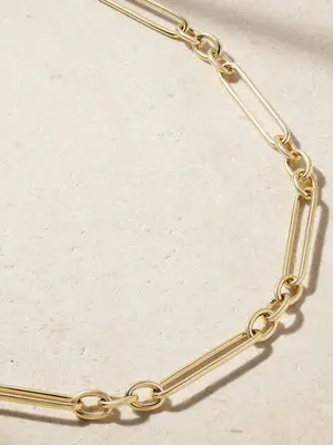 LUCY DELIUS Trombone 14-karat Link Necklace