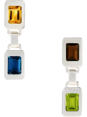 LOREN STEWART Roca Link Multi-stone Earrings