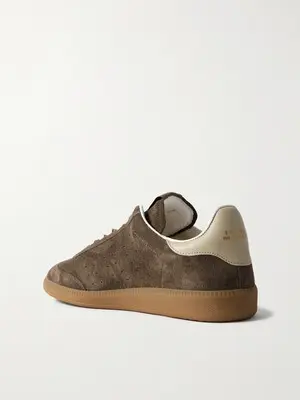 Isabel Marant Bryce Leather-trimmed Suede Sneakers