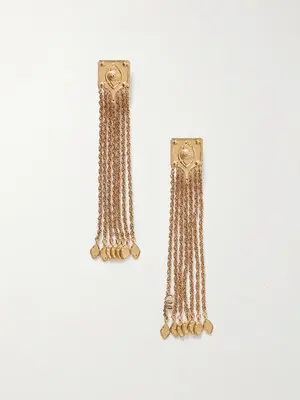 Chloé Dangle Mariner Chain Earrings - Gold