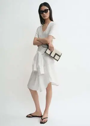 TOTEME T-flap Envelope Clutch - Ecru