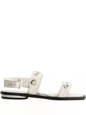 Bernardo 1946 Eyelet-embellished Flat Sandals - White