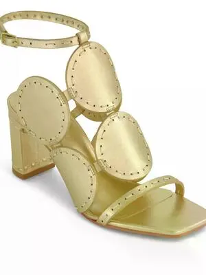 Bernardo 1946 75mm Circular-embellished Sandals - Gold