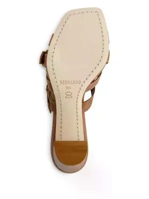 Bernardo 1946 80mm Double-buckle Slide Sandals - Brown