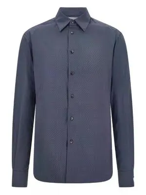 FERRAGAMO Micro-patterned Shirt - Grey