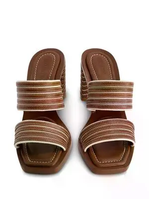 Bernardo 1946 70mm Striped Sandals - Brown