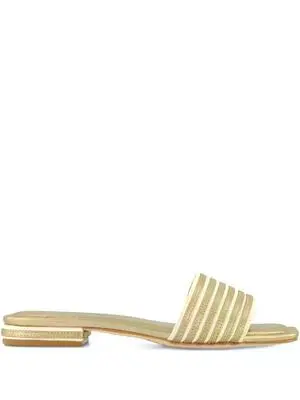 BERNARDO 1946 Myko Striped Metallic Sandals