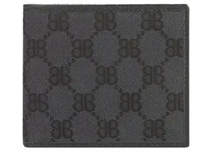 Gucci X Balenciaga The Hacker Project Bifold Coin Wallet - Black