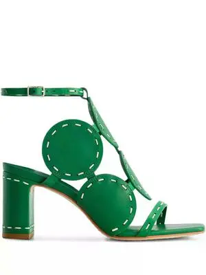 Bernardo 1946 76m Block-heel Sandals - Green