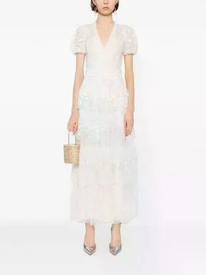 NEEDLE & THREAD Layered Lace Ankle Gown