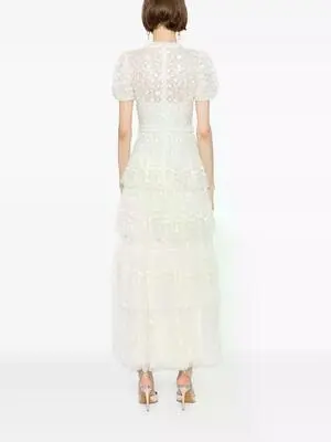 NEEDLE & THREAD Layered Lace Ankle Gown